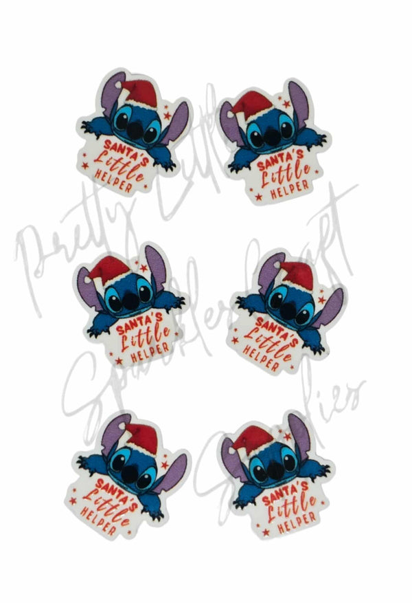Stitch - Santa's Little Helper (Mini Dangle) – Pretty Little Sparkles ...